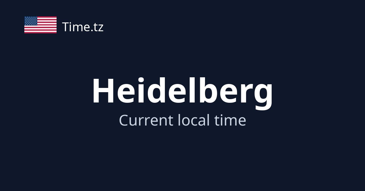 Current Time in Heidelberg, Germany | Time.tz
